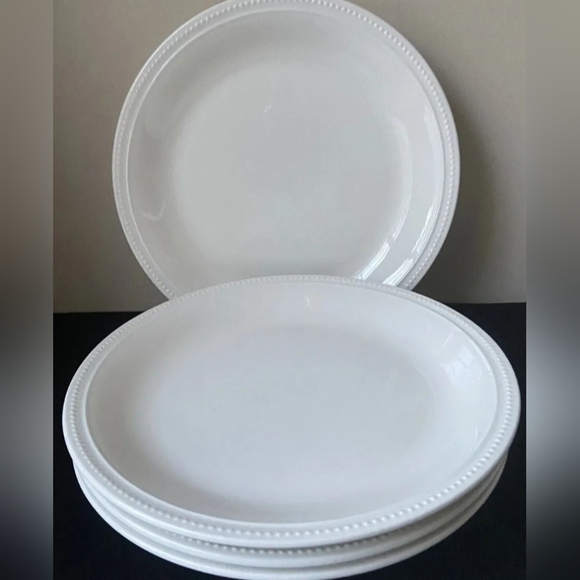 Eaton | Dining | Eaton Fine Dining Casa 5 All White Plates W Embossed ...